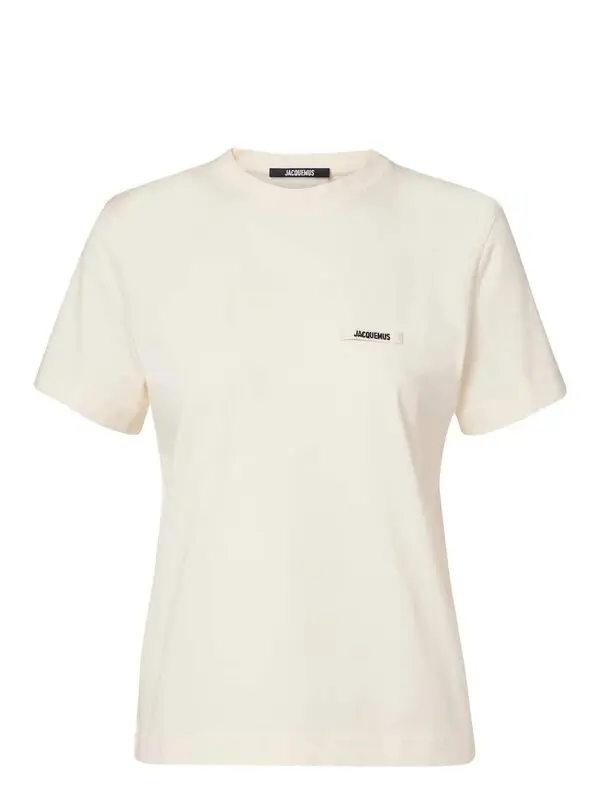 Jacquemus Logo Cotton Jersey T-shirt - White