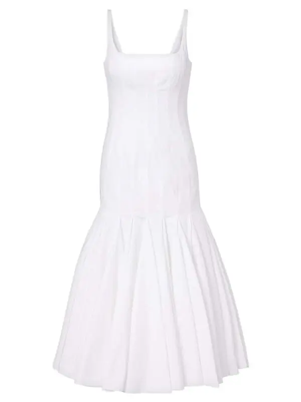 Jacquemus Cotton Midi Dress - White