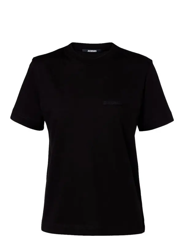 Jacquemus Logo Cotton Jersey T-shirt - Black