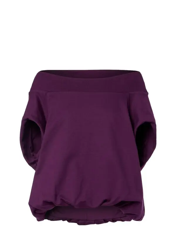 Dries Van Noten Cocoon Cotton Jersey Sweatshirt - Purple