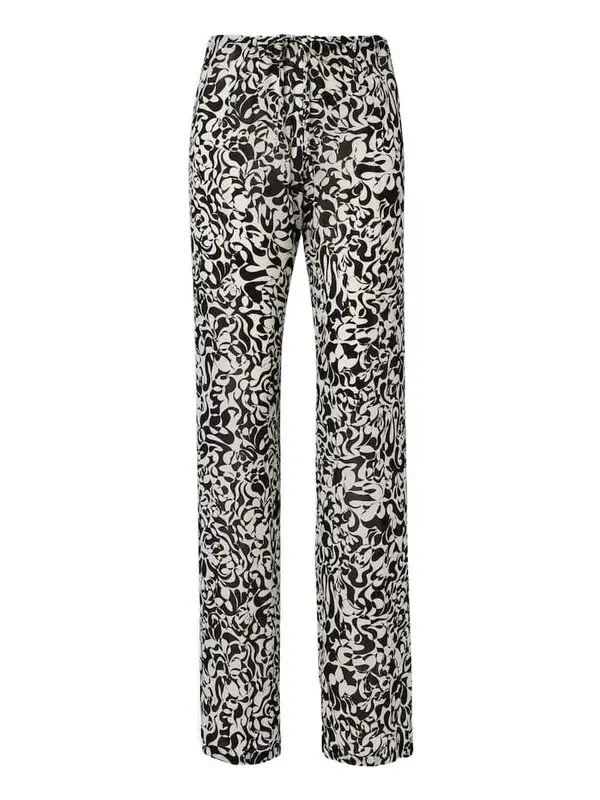 Dries Van Noten Printed Straight-leg Trousers - Black