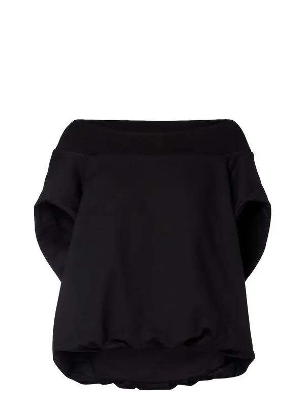 Dries Van Noten Cocoon Cotton Jersey Sweatshirt - Black