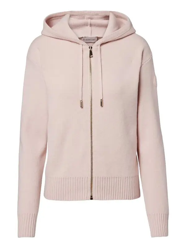 Moncler Wool And Cashmere Cardigan - Pink