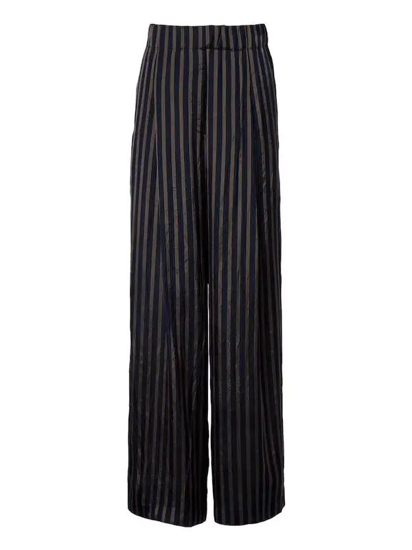 Dries Van Noten Striped Wide-leg Pants - Blue