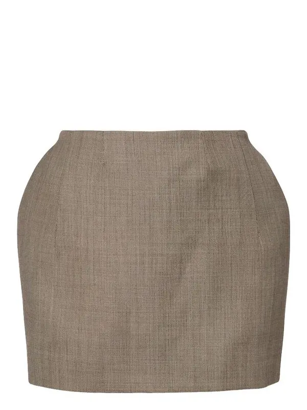 Magda Butrym Wool Miniskirt - Beige