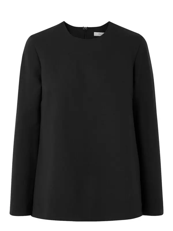 Max Mara Satin-jersey T-shirt - Black