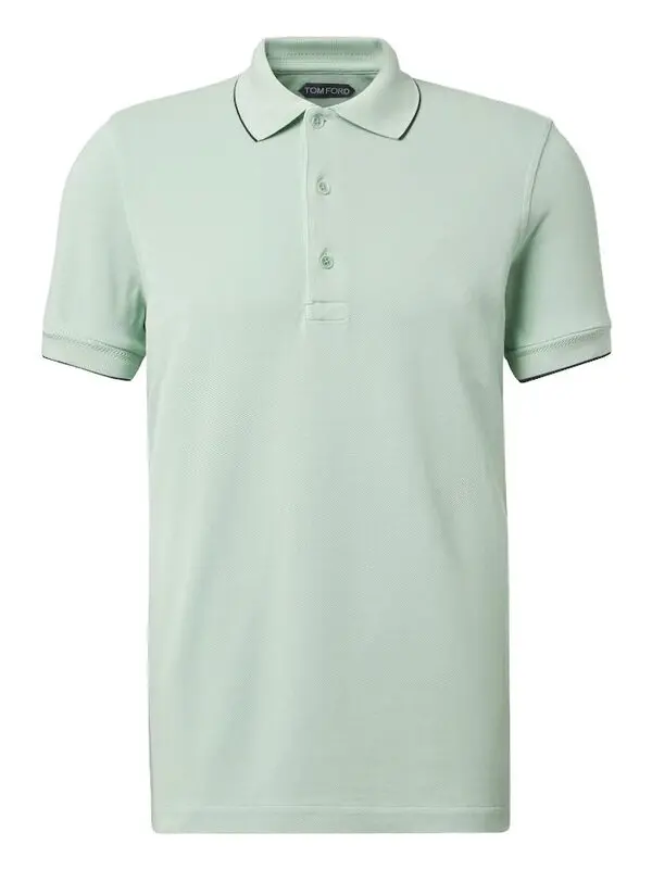 TOM FORD Piqué Polo Shirt - Green