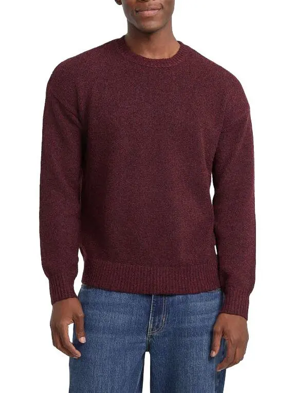 Guess Bouclé Crewneck Sweater - Burgundy