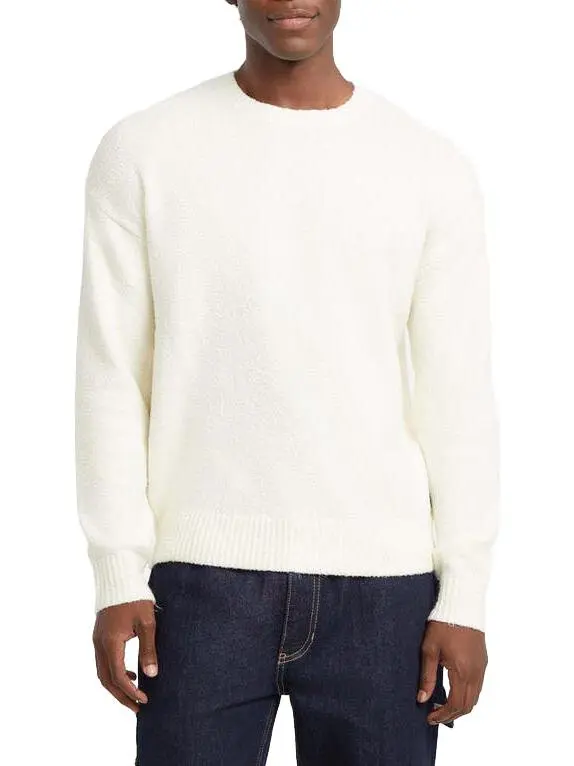 Guess Bouclé Crewneck Sweater - Ivory