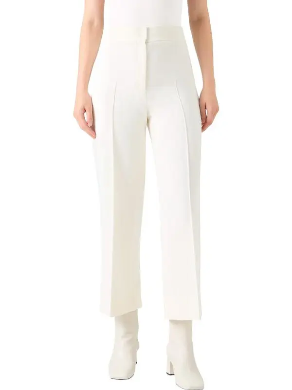 Akris Stretch Straight-leg Trousers - Cream