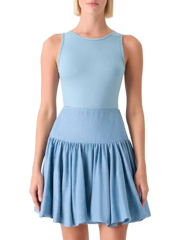 Akris Sleeveless Stretch Modal Top - Sky Blue