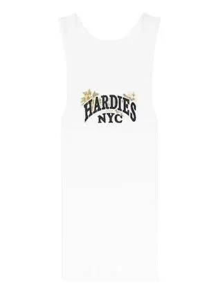 DENIM TEARS Hardies Tears Rhinestone Tank Top - White