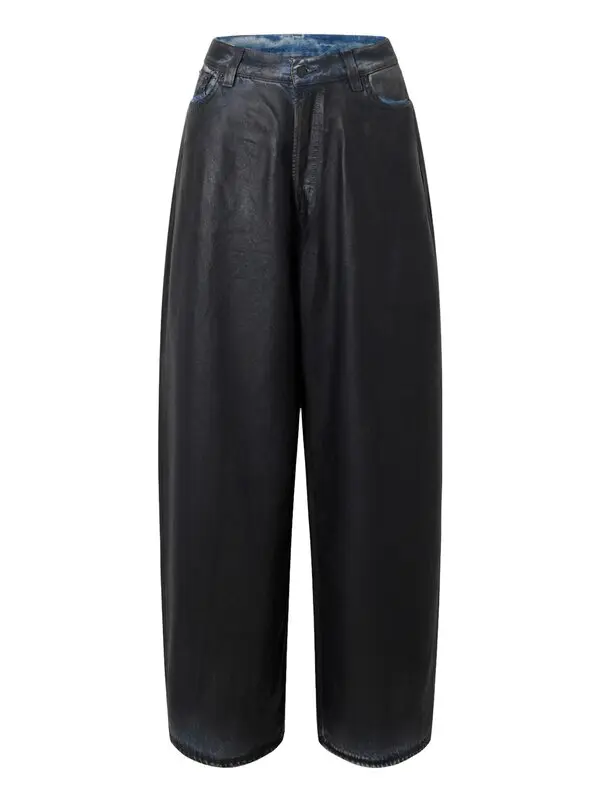 Acne Studios 2023 Coated Wide-leg Jeans - Black
