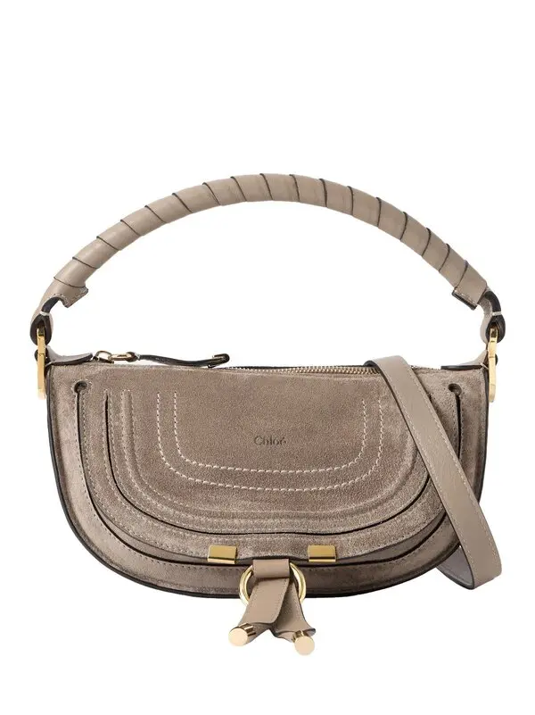 Chloé Marcie Suede Shoulder Bag - Brown