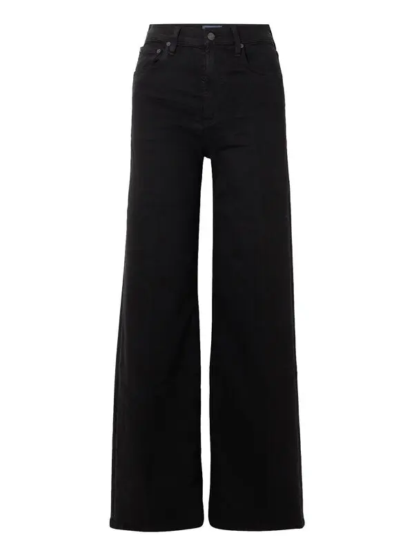 Citizens Of Humanity Lyra Long High-rise Wide-leg Jeans - Black