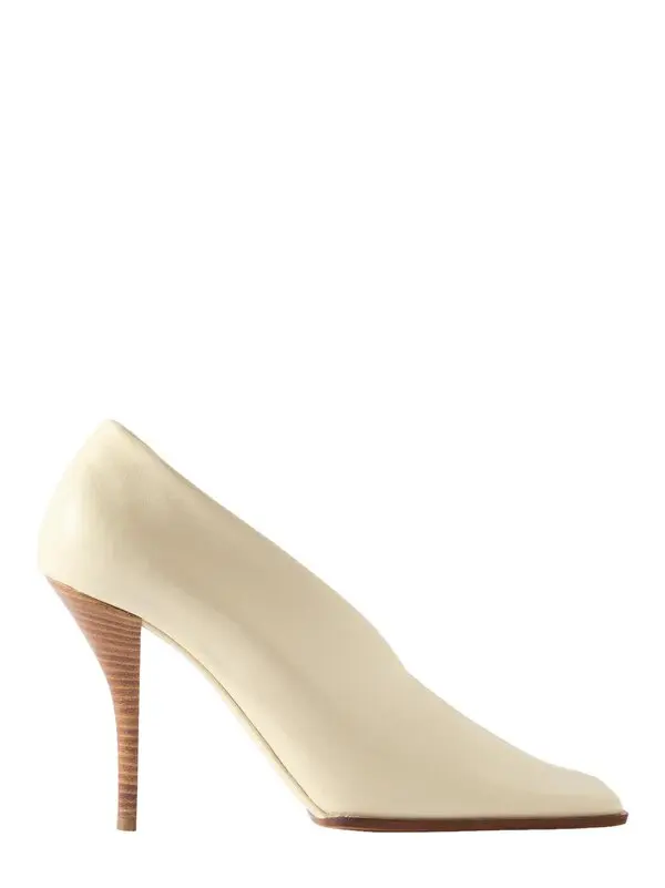 Alaïa 90 Leather Pumps - Neutrals