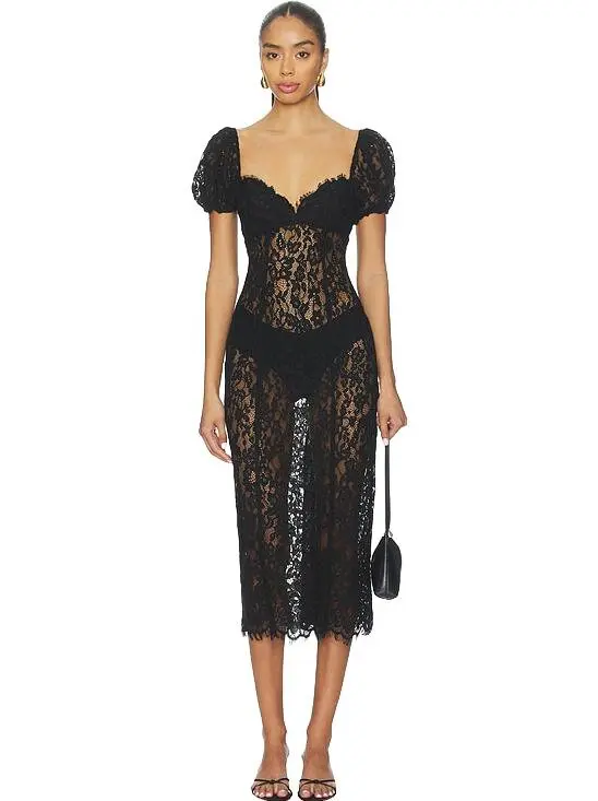Lpa Nicola Midi Dress - Black