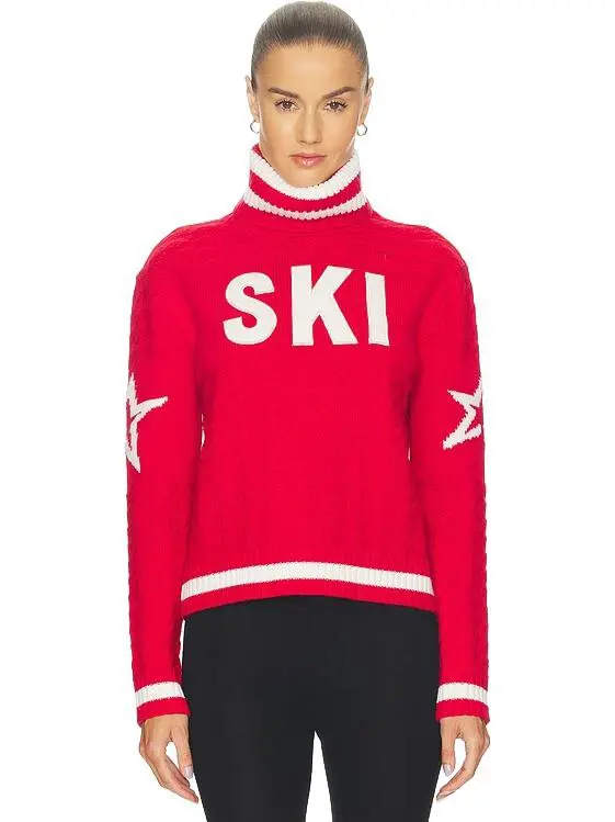 Perfect Moment Glacier Turtleneck Sweater - Red
