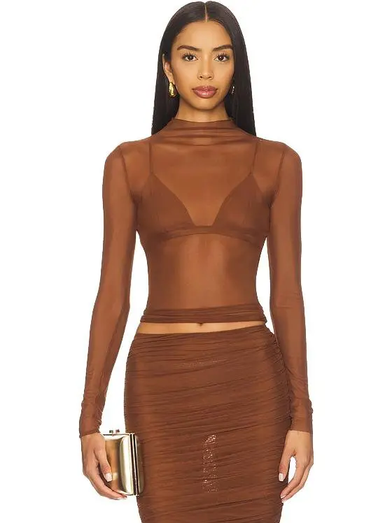 SEROYA Raffaella Top - Brown