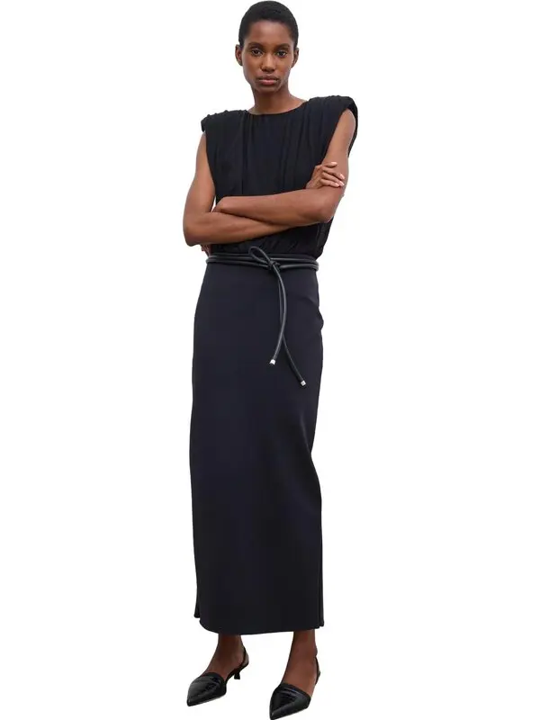HOUSE OF DAGMAR Stretch Jersey Ankle-length Skirt - Black