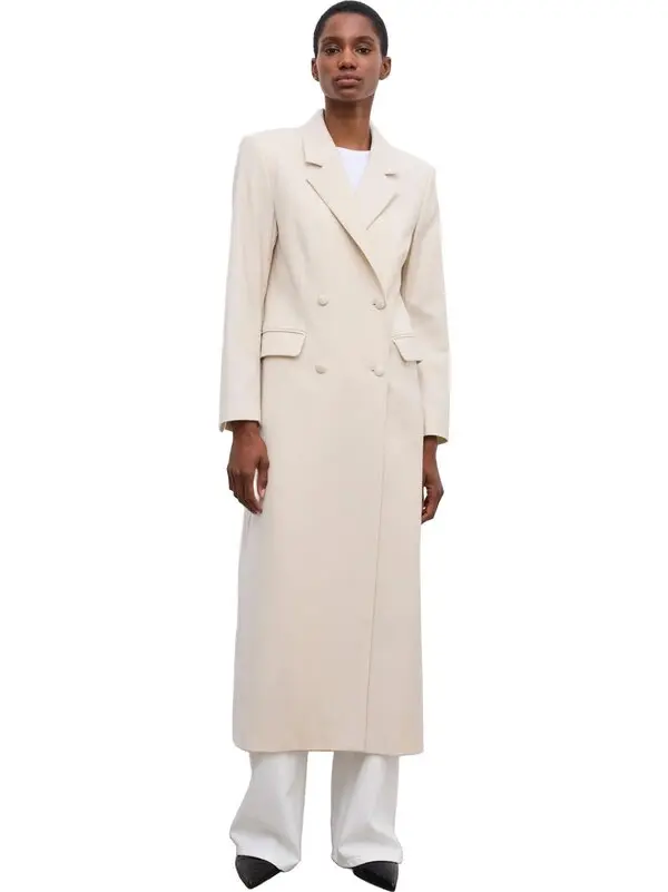 HOUSE OF DAGMAR Long Tailored Blazer - Sand Beige
