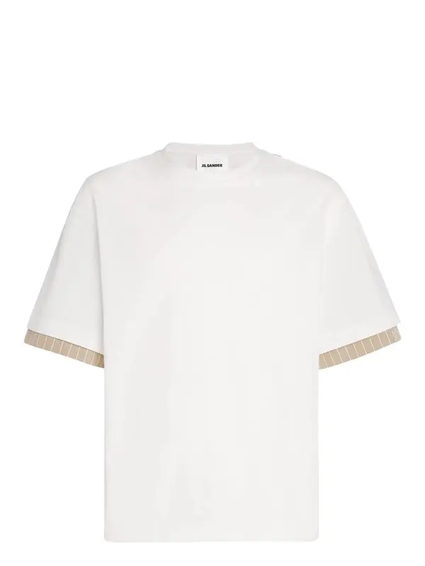 JIL SANDER Cotton Double-sleeve T-shirt - White