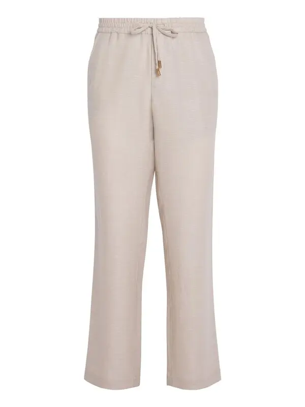 Colombo Cashmere-linen Trousers - Beige
