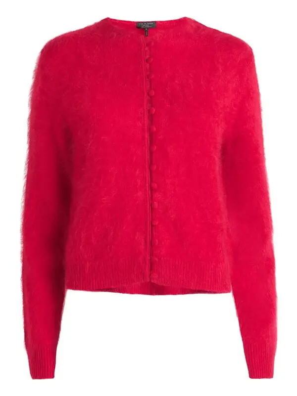 Rag & Bone Cashmere Jada Cardigan - Red