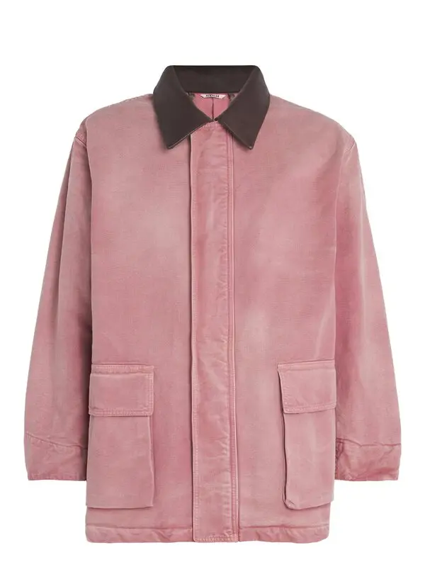 Auralee Organic Cotton Duck Workwear Jacket - Pink