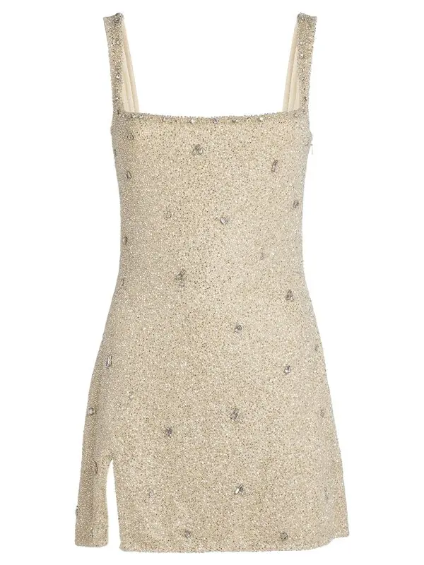 CLIO PEPPIATT Pamela Mini Dress - Silver