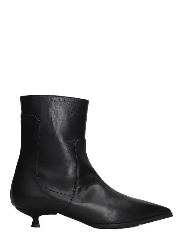 FRATELLI RUSSO Low Heel Ankle Boots - Black