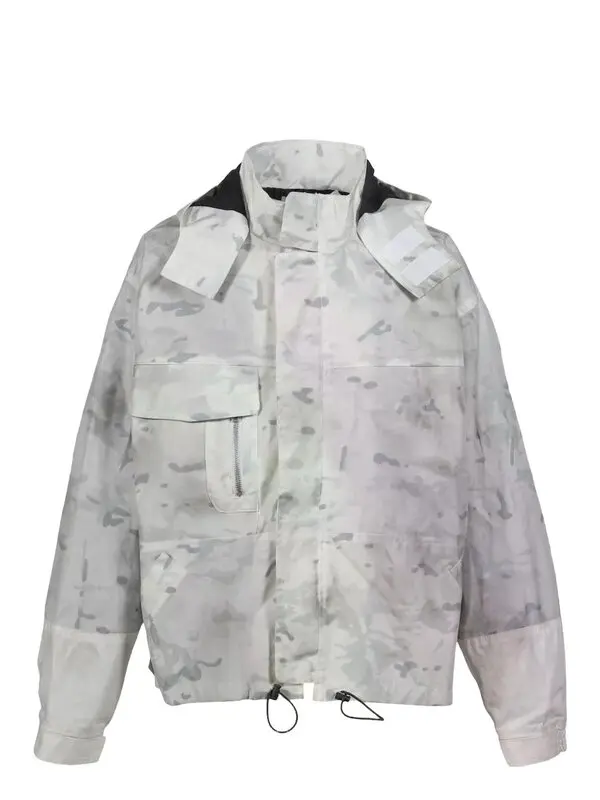 ALEXANDER DIGENOVA Camouflage-print Drawstring Jacket - White