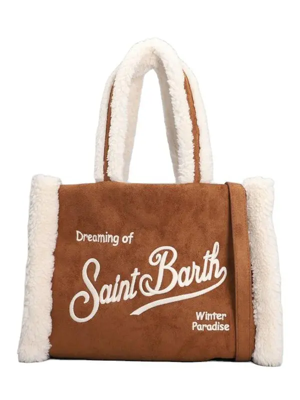 MC2 SAINT BARTH Colette Shearling Tote - Brown