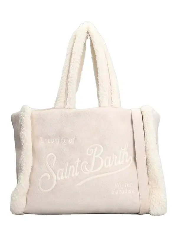 MC2 SAINT BARTH Colette Shearling Tote - Beige