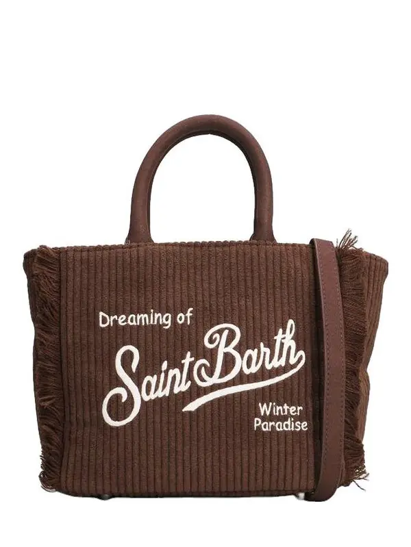 MC2 SAINT BARTH Vanity Mini Corduroy Tote - Brown