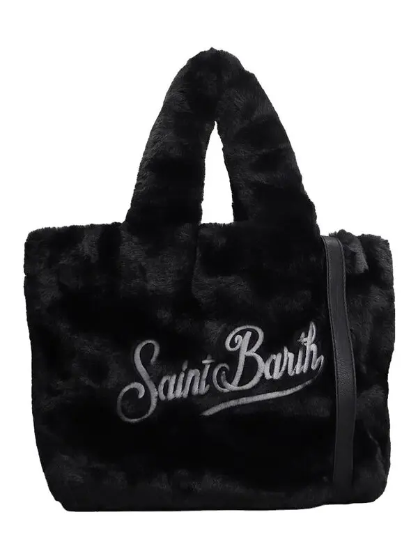 MC2 SAINT BARTH Colette Soft Fur Tote - Black