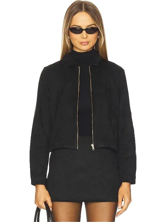SNDYS Jacqui Faux Suede Jacket - Black