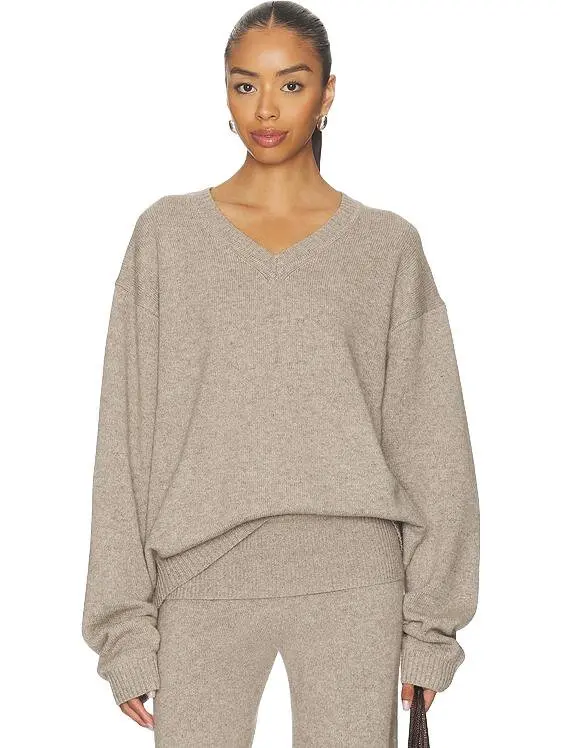 SKIMS Cashmere Oversized Boyfriend Sweater - Linen