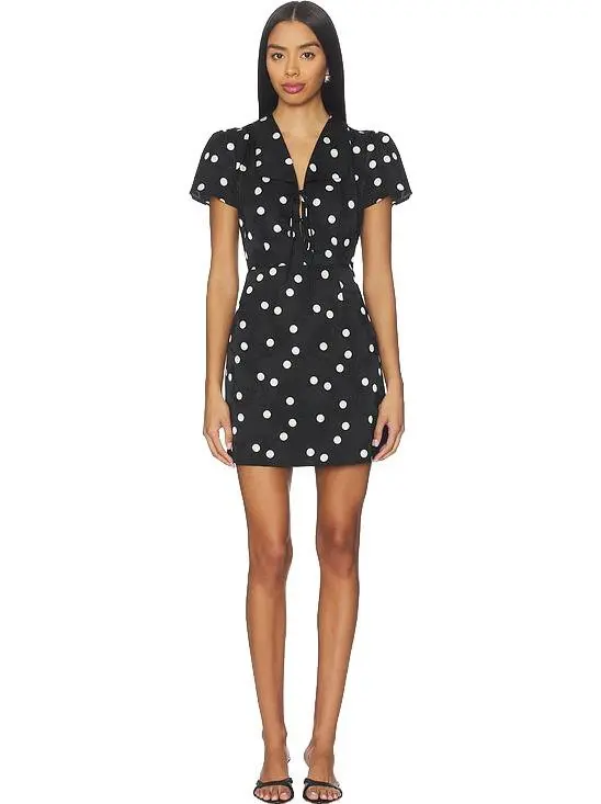 LISA SAYS GAH Alexa Shirt Dress - Black Dot