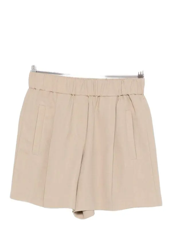 Brunello Cucinelli Linen Blend Shorts - Beige