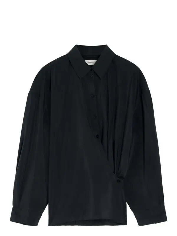 LEMAIRE Silk Button-up Shirt - Black