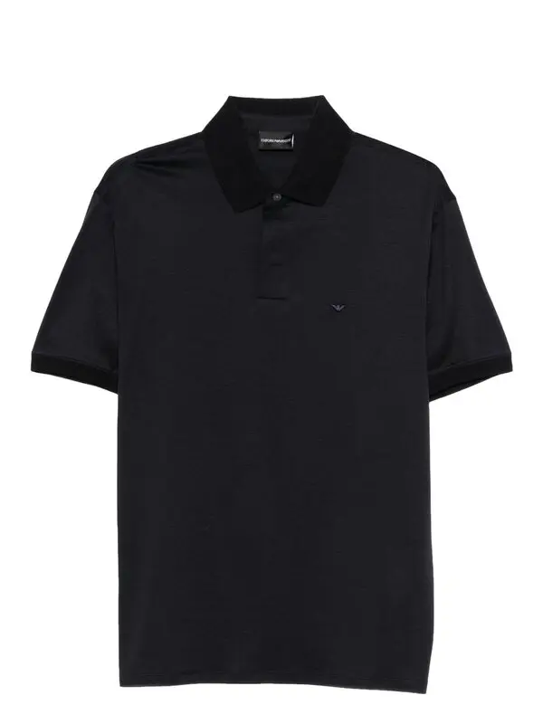 Emporio Armani Cotton Polo Shirt - Blue