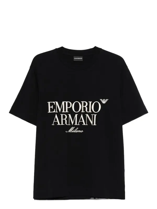 Emporio Armani Logo Cotton T-shirt - Blue