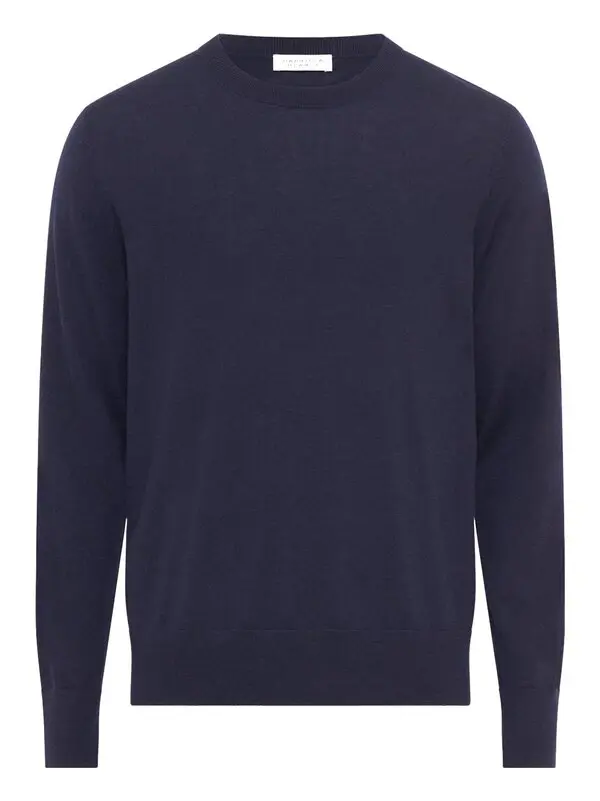 Gabriela Hearst Palco Merino Wool Knit Crewneck Sweater - Electric Navy