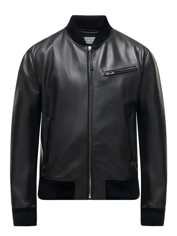 Gabriela Hearst Gregory Leather Bomber - Black