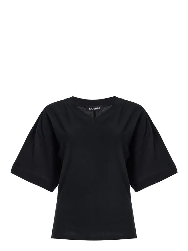 EB DENIM Eero V-neck T-shirt - Black