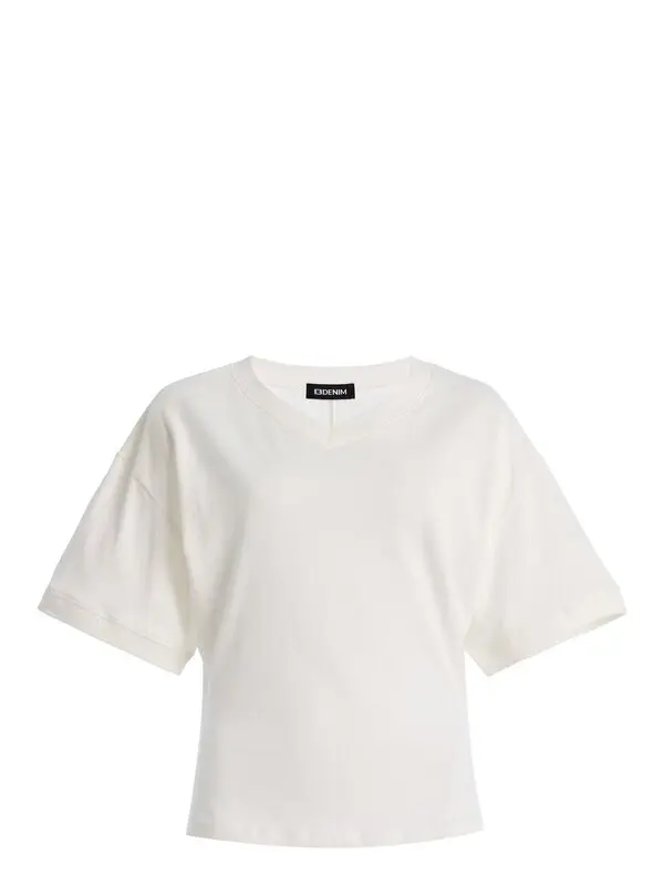 EB DENIM Eero V-neck T-shirt - White