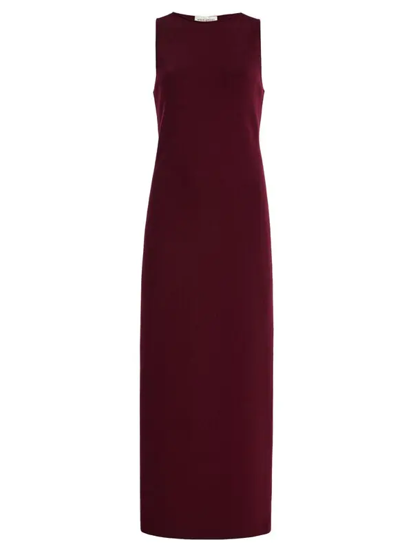 HIGH SPORT Devin Wool Midi Dress - Burgundy