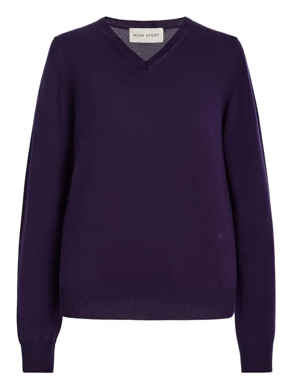 HIGH SPORT Billie Wool Sweater - Purple