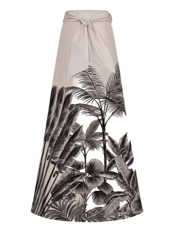 ANDRES OTALORA Ayoka Printed Stretch-cotton Maxi Skirt - Print